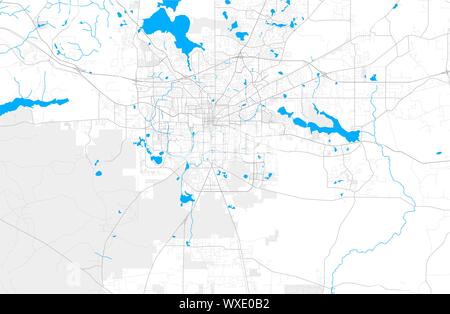 Urban vector city map of Tallahassee, USA. Florida state capital Stock ...