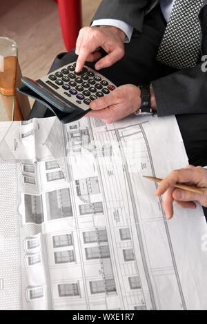 Wall construction sketch, with calculations, architectural drawing ...