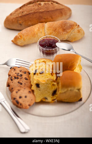 bread butter and jam classic European breakfast Stock Photo - Alamy