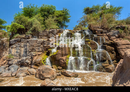 Awash river in the national park, Afar region, Awash, Ethiopia Stock ...