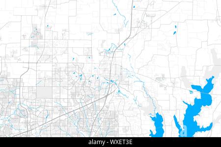 Simple map of McKinney, Texas, USA. Black and white version for ...