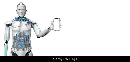 Humanoid Robot Medical Assistant Smarthone Stock Photo - Alamy