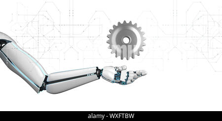 Humanoid Robot Hand Gear Circuit Diagram Stock Photo - Alamy