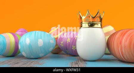 Easter Egg Golden King Crown Stock Photo - Alamy