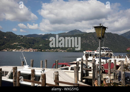 The little port in Orta lake, Orta, Novara, Piedmont, Italy Stock Photo ...