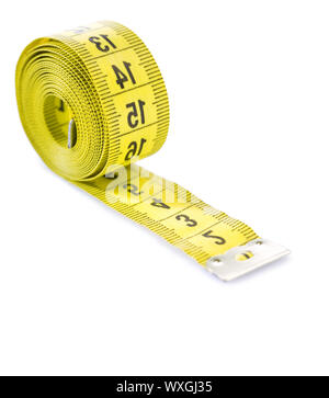 scroll of measure tape isolated Stock Photo - Alamy