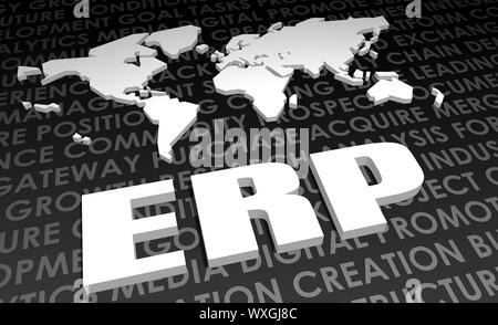 ERP Industry Global Standard on 3D Map Stock Photo - Alamy