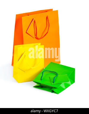 Composition of colored paper bags Stock Photo - Alamy