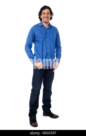 Isolated handsome man posing casually Stock Photo - Alamy