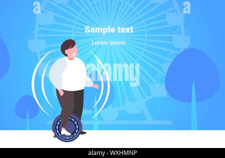 Fat obese man standing on weigh scales. Oversize fatty boy. Obesity ...