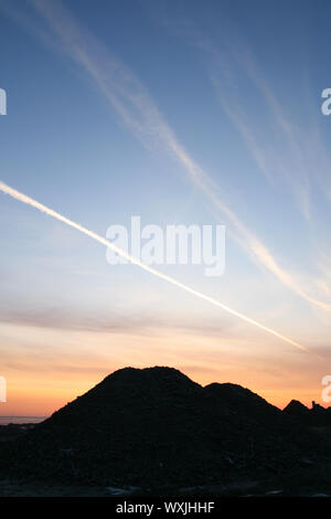 sunset on blue indigo sky Stock Photo - Alamy
