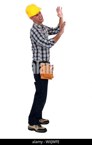 Woman annoyed making stop sign with hand, saying no, expressing defense ...