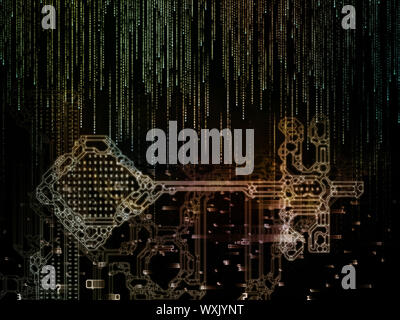 Encryption Key series. Backdrop of stylized key and number symbols on ...