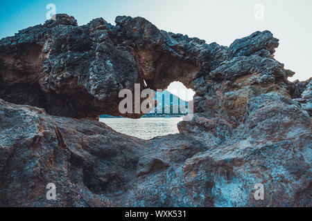 some cliffs in the afternoon at majorca Stock Photo - Alamy