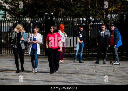 Sally McManus (left) with her niece Amanda McConkey, at Belfast Coroner ...
