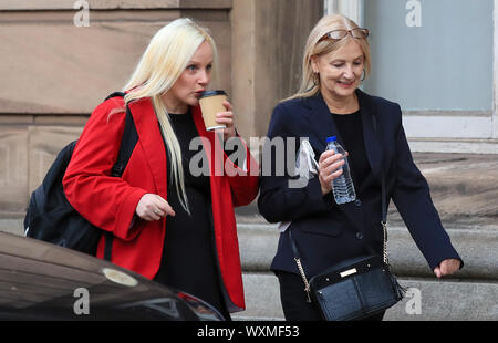 Heidi Robinson (left) arrives at Wirral Magistrates court where she is ...