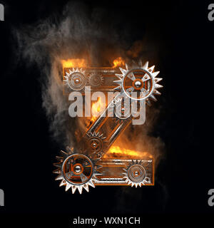 burning figure with gears Stock Photo - Alamy