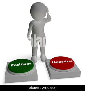 positives and negatives buttons Stock Photo - Alamy