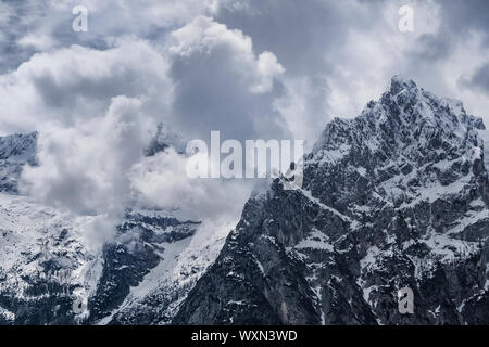 Fantastic winter landscape in the Alps Stock Photo - Alamy