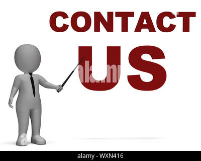 Contact Us Sign Means Helpdesk Stock Photo - Alamy