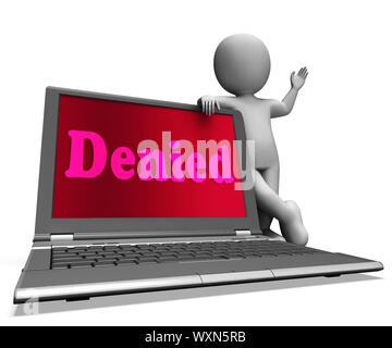 Denied Laptop Shows Denial Deny Decline Or Refusals Stock Photo - Alamy
