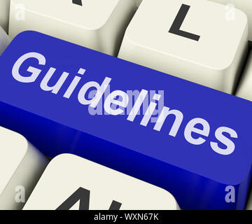 Guidelines Key Showing Guidance Rules Or Policy Stock Photo - Alamy