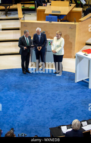 Armin Laschet and Angela Merkel at the presentation of the State Prize ...