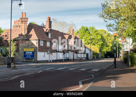 Street view of the ancient village of Brasted, Kent, UK Stock Photo - Alamy
