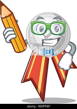 Geek silver medal isolated with the character Stock Vector Image & Art ...