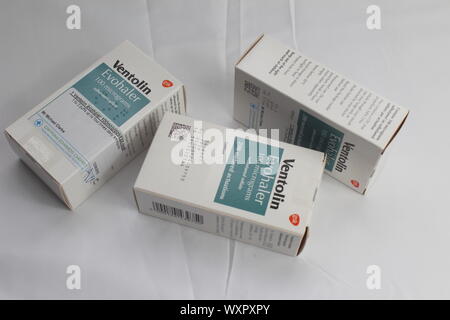 Ventolin Salbutamol Sulfate Evohaler inhaler puffer for asthma ...