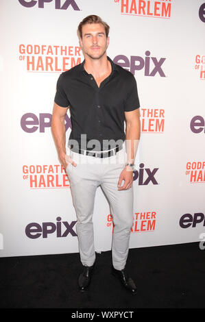 Model Dusty Lachowicz attends the Godfather of Harlem screening at the ...