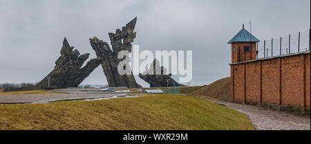 A picture of the Ninth Fort memorial next to the museum complex Stock ...