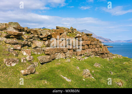 The dun or hill fort at Rubha an Dùnain, Minginish, Isle of Skye ...