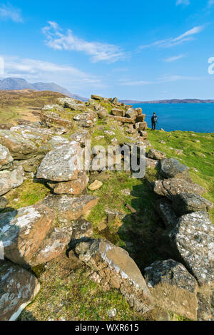 The dun or hill fort at Rubha an Dùnain, Minginish, Isle of Skye ...