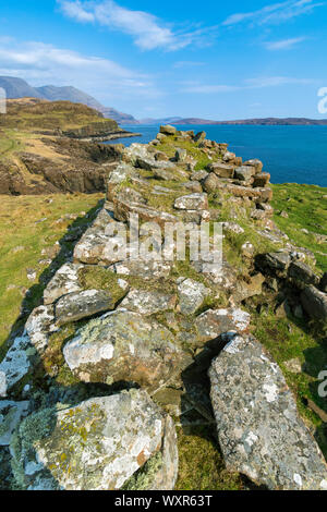 The dun or hill fort at Rubha an Dùnain, Minginish, Isle of Skye ...