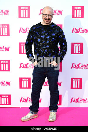 Dominic Skinner attending the RuPaul Drag race premiere, Bloomsbury ...