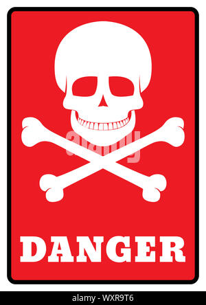 attention alert danger mortal symbol sign Stock Photo - Alamy