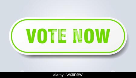 vote now button. vote now rounded green sign. vote now Stock Vector ...