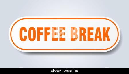 coffee sign. coffee rounded orange sticker. coffee Stock Vector Image ...