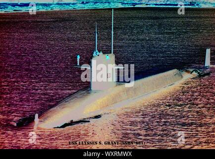 USS Ulysses S. Grant (SSBN-631), a nuclear-powered strategic missile ...