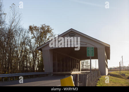 North Lewisburg Covered Bridge, Ohio Stock Photo - Alamy