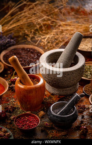 Composition of spices and seasonings for cooking Stock Photo - Alamy