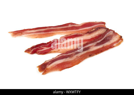 Fresh raw becon isolated on white background Stock Photo - Alamy