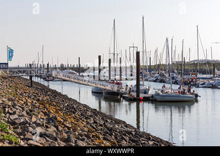 Norderney; Yachthafen, Segelschule Norderney Stock Photo - Alamy