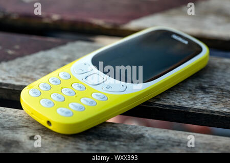 Nokia 3310 Mobile Phone, One of Nokia's most popular phones Stock Photo ...