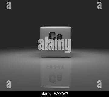 Cube with Calcium number 20 periodic table Stock Photo - Alamy