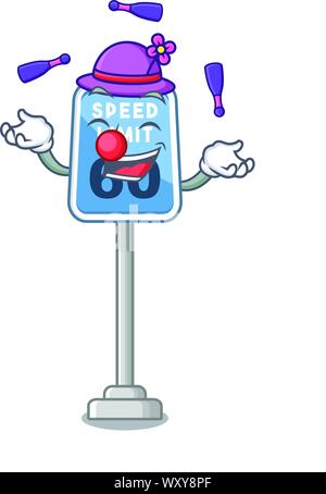 Clown speed limit cartoon toys on table Stock Vector Image & Art - Alamy