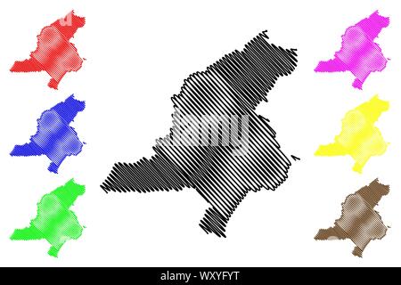 Jerash Governorate (Hashemite Kingdom of Jordan) map vector ...