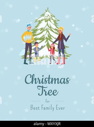 mother and kids with christmas clothes vector illustration design Stock ...