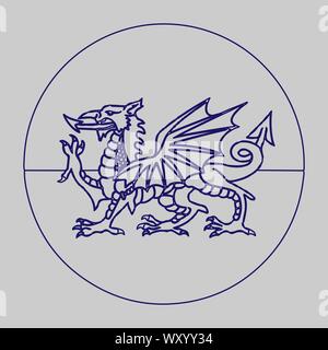 Welsh Dragon Vector illustration eps10 Stock Vector Image & Art - Alamy